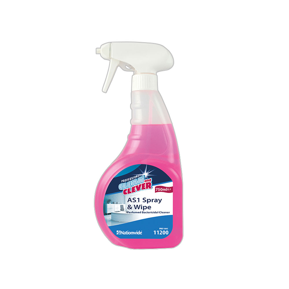 Clean and Clever AS1 Spray and Wipe 750ml 11200 | Brennan Hygiene